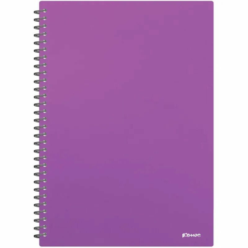 Бизнес-тетрадь Комус А4 100л, кл, обл пластик, спираль, фиолет. Classic, 1561945