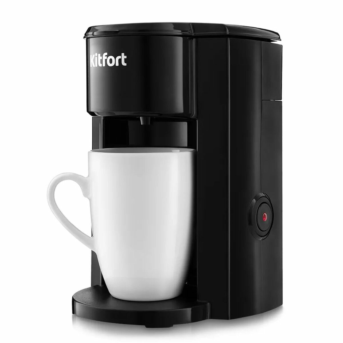 Кофеварка капельная Kitfort KT-763, 350Вт, объем 0,15л, черная (KT-763)