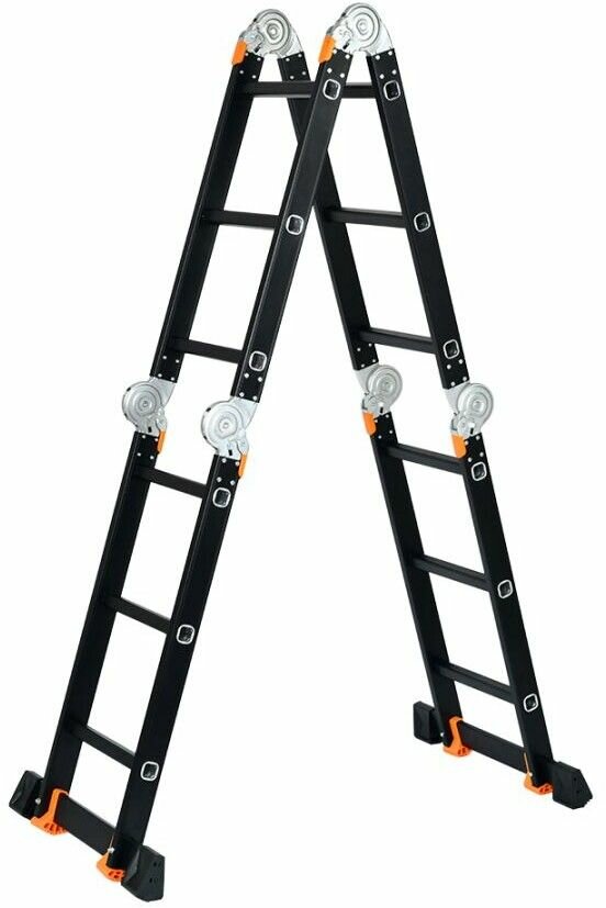 STARTUL Лестница трансформер алюминиевая 4х6 ступеней 690 см Black Line (ST9930-06)