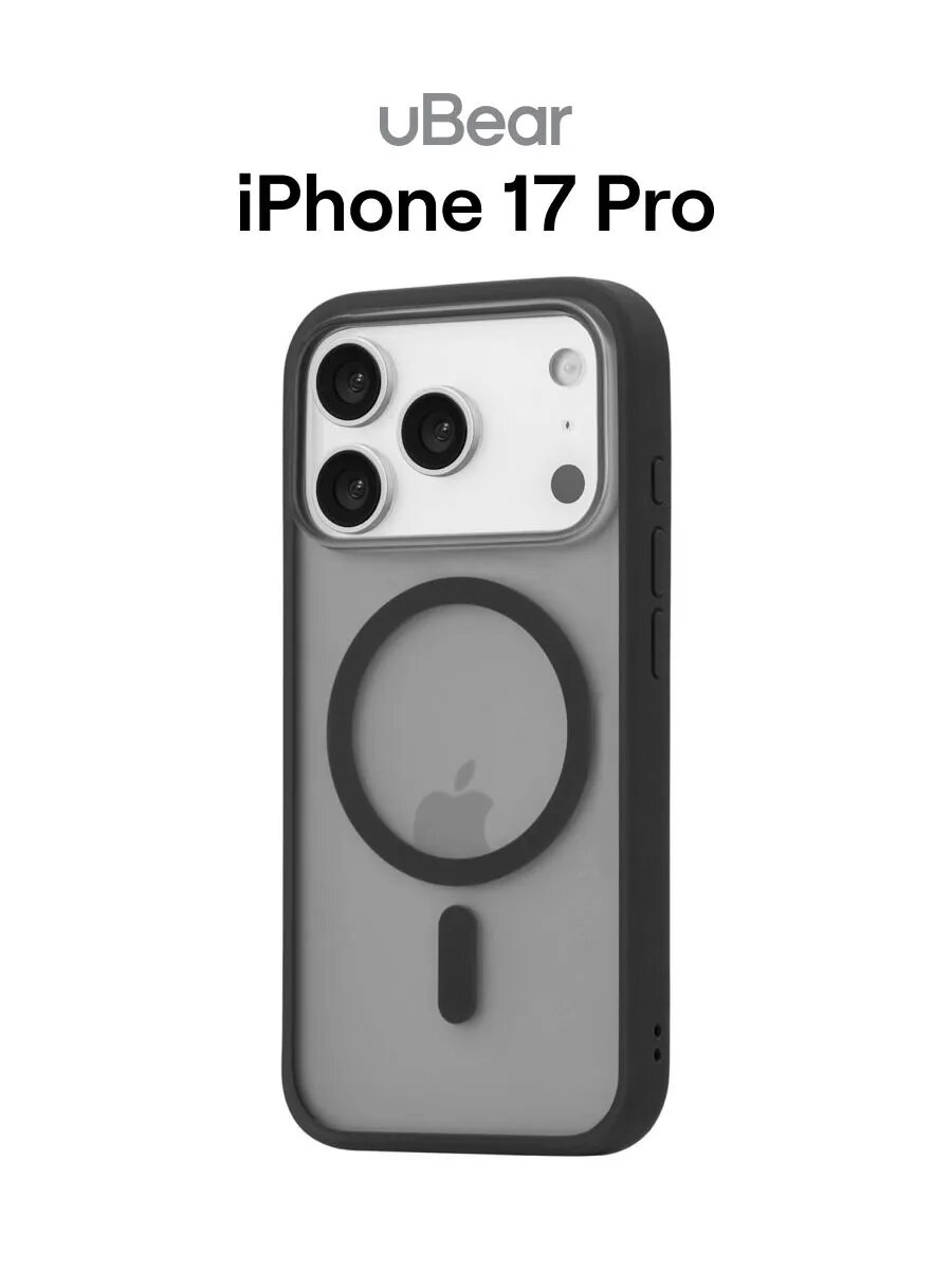 Чехол на iPhone 17 Pro uBear Cloud Mag Case, магнитный, цвет: черный