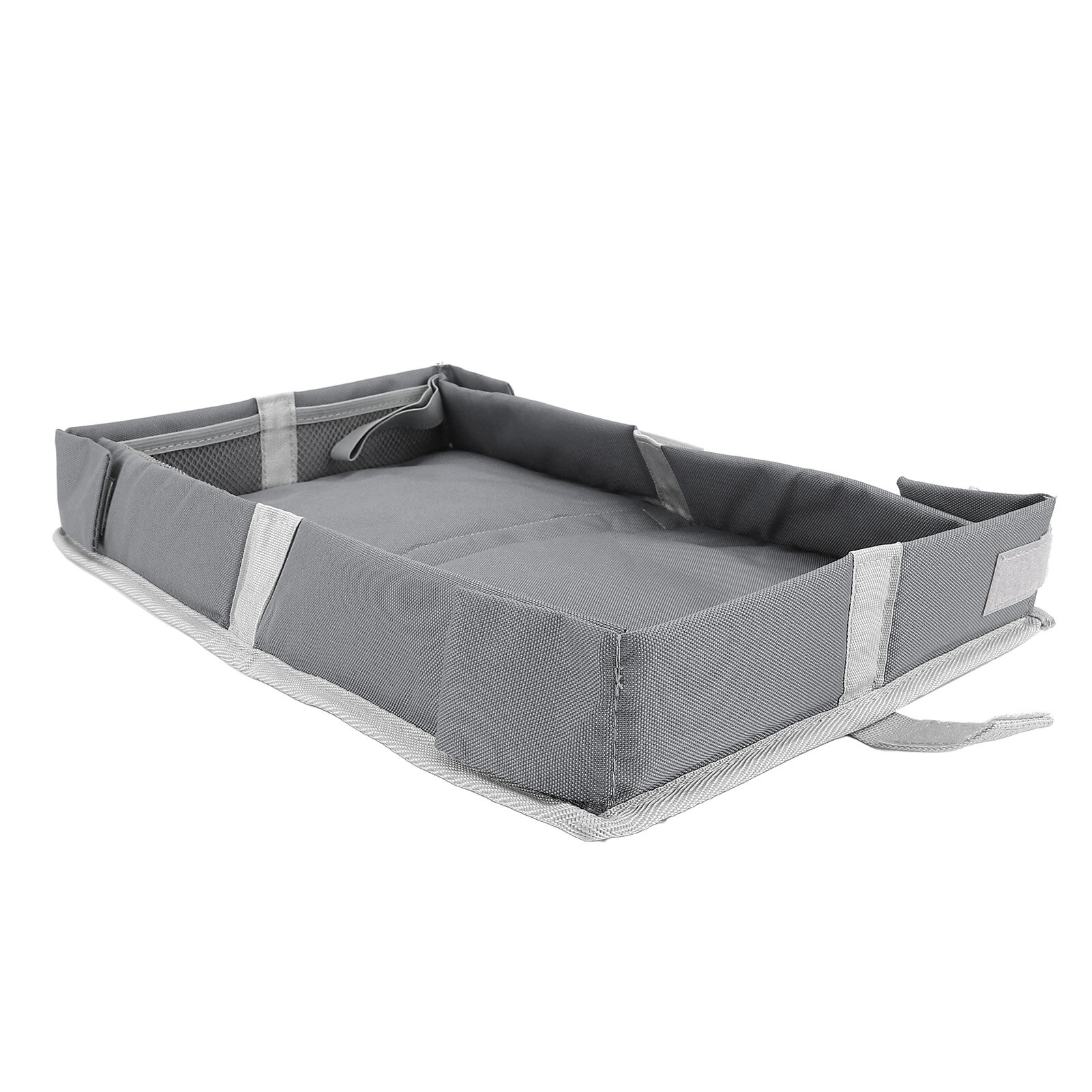 Складная крышка для подноса в путешествиях для детей и взрослых, многофункциональная, серый, размер 39 x 27 x 6 см