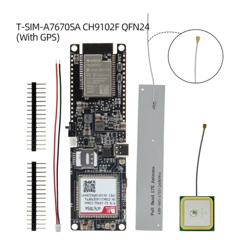 Беспроводной модуль ESP32 GSM/GPRS/EDGE для Arduino A7670SA with GPS