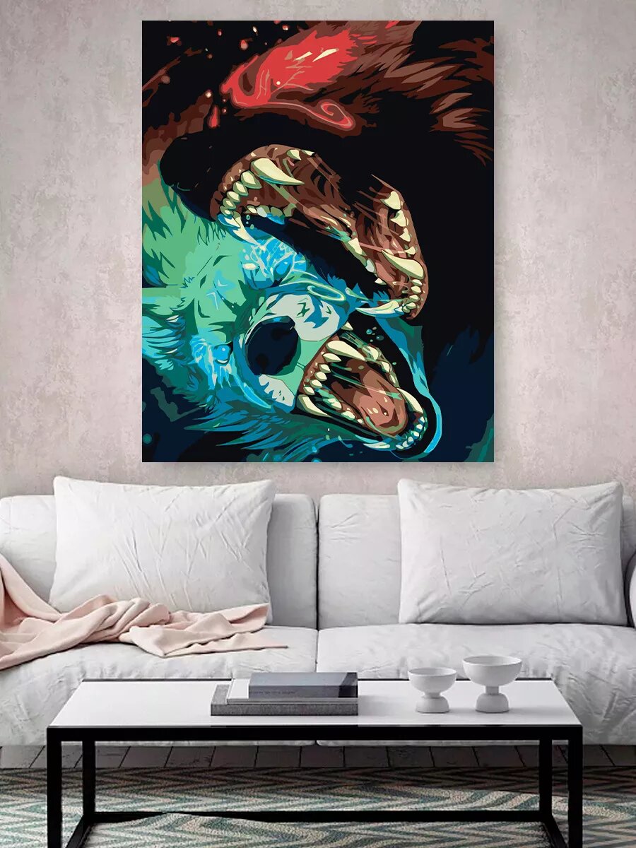 Картина по номерам Волки