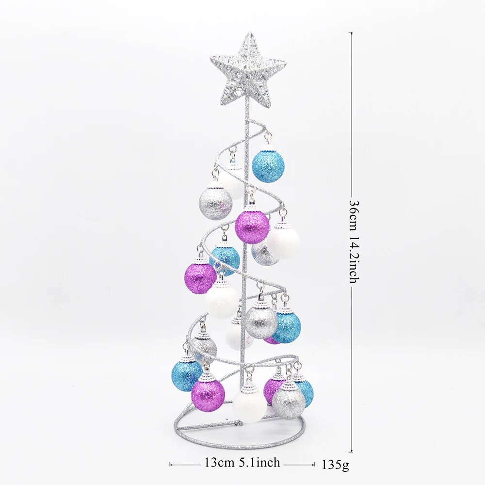 Кованый железный шар для елки Silver 1pcs