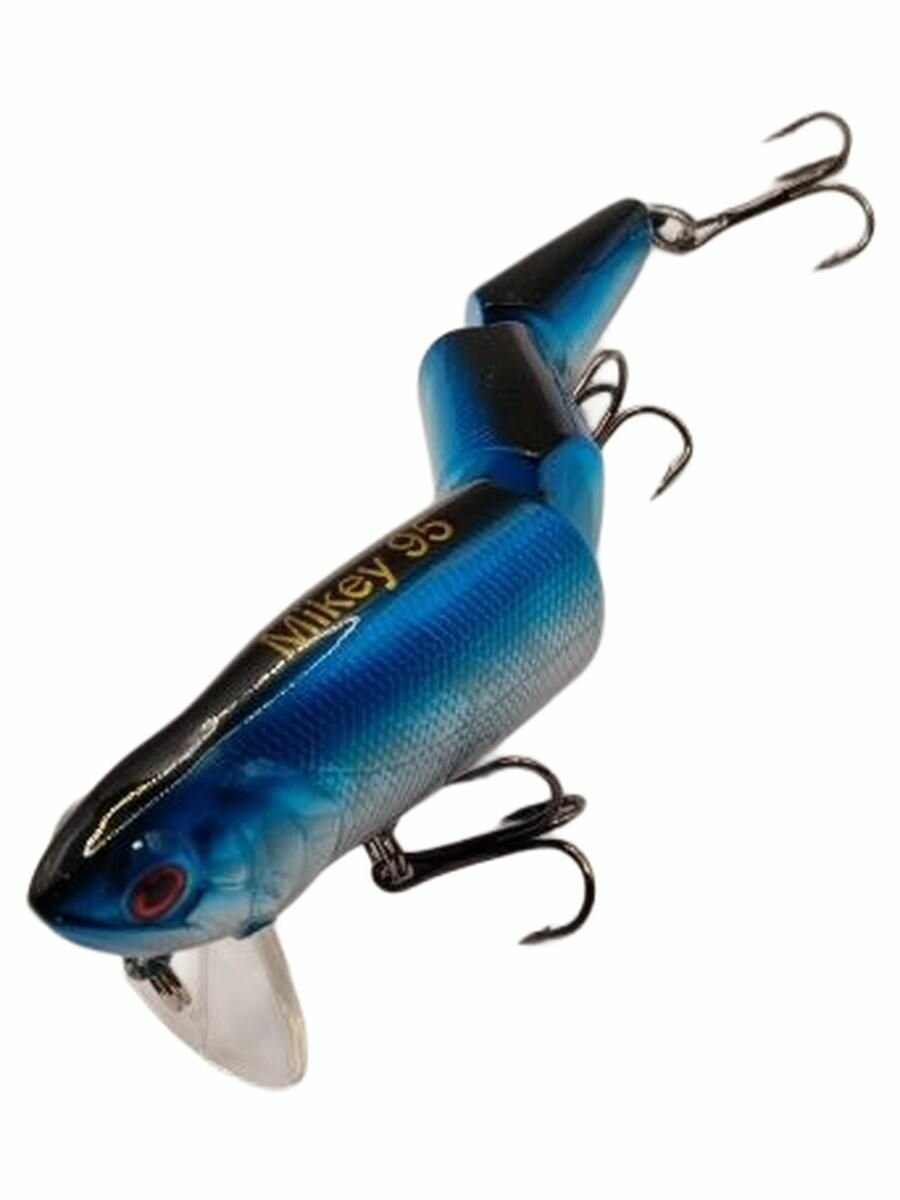 Воблер Jackall Mikey-95 95 мм 12 г плавающий минноу для ловли щуки окуня и судака на мелководье 0.50 м