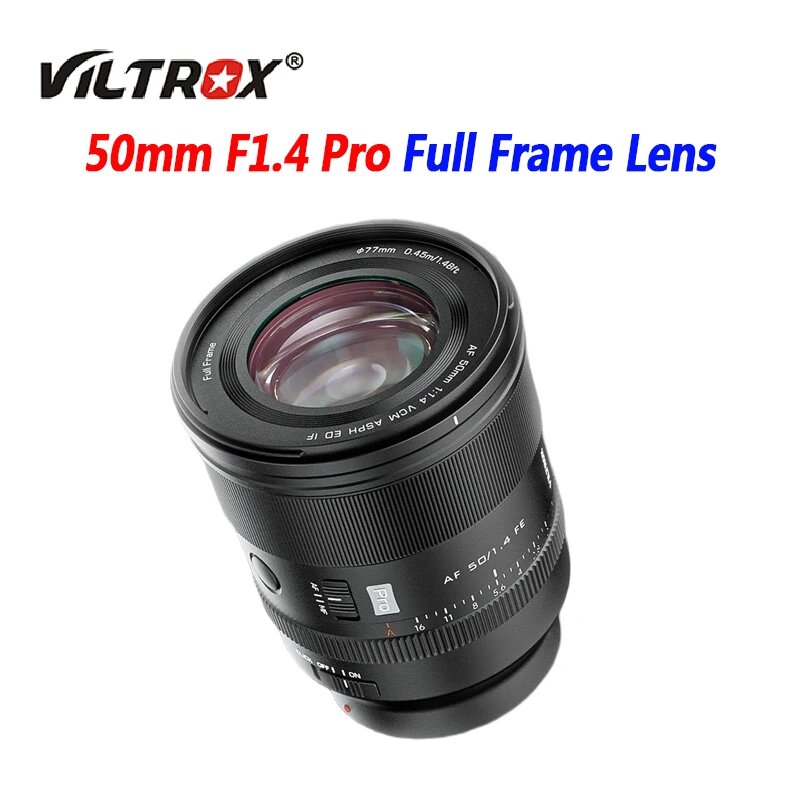 VILTROX AF 50 мм F1.4 Pro объектив для камер полнокадровый объектив с автофокусом для камер Sony FE с креплением серии