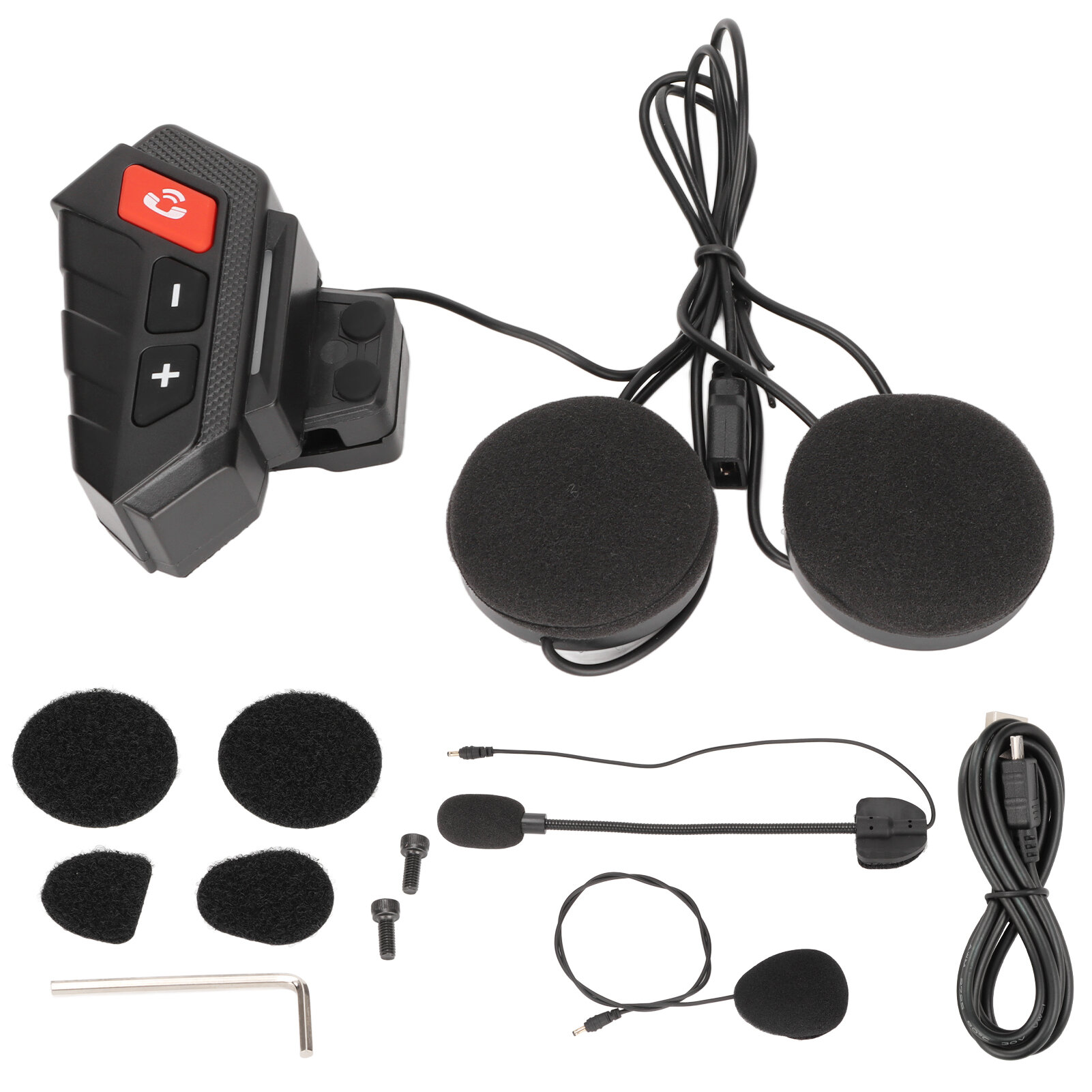 Bluetooth-гарнитура для мотоциклетного шлема IP65, водонепроницаемые беспроводные наушники для шлема, поддерживают FM-радио и функцию громкой связи