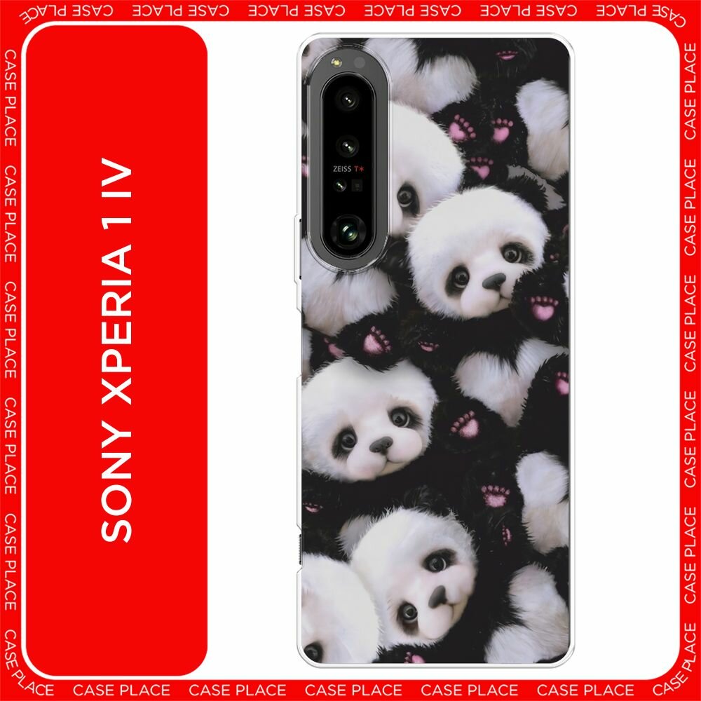 Чехол на Sony Xperia 1 IV / Сони Иксперия 1 IV с принтом "Море панд"