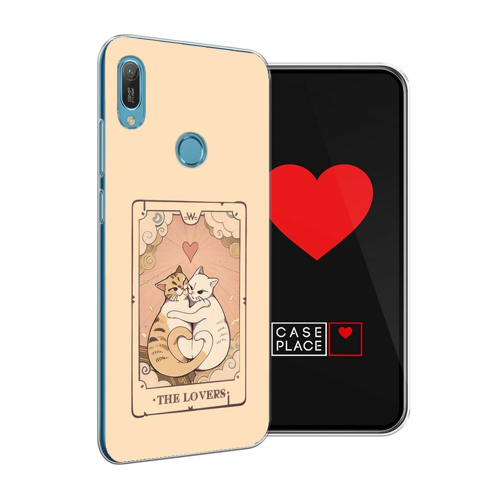 Чехол на Honor 8A/8A Pro/Huawei Y6s/Y6 2019 / Хонор 8А с принтом "The lovers cats 1 - 14 февраля" — фото 1