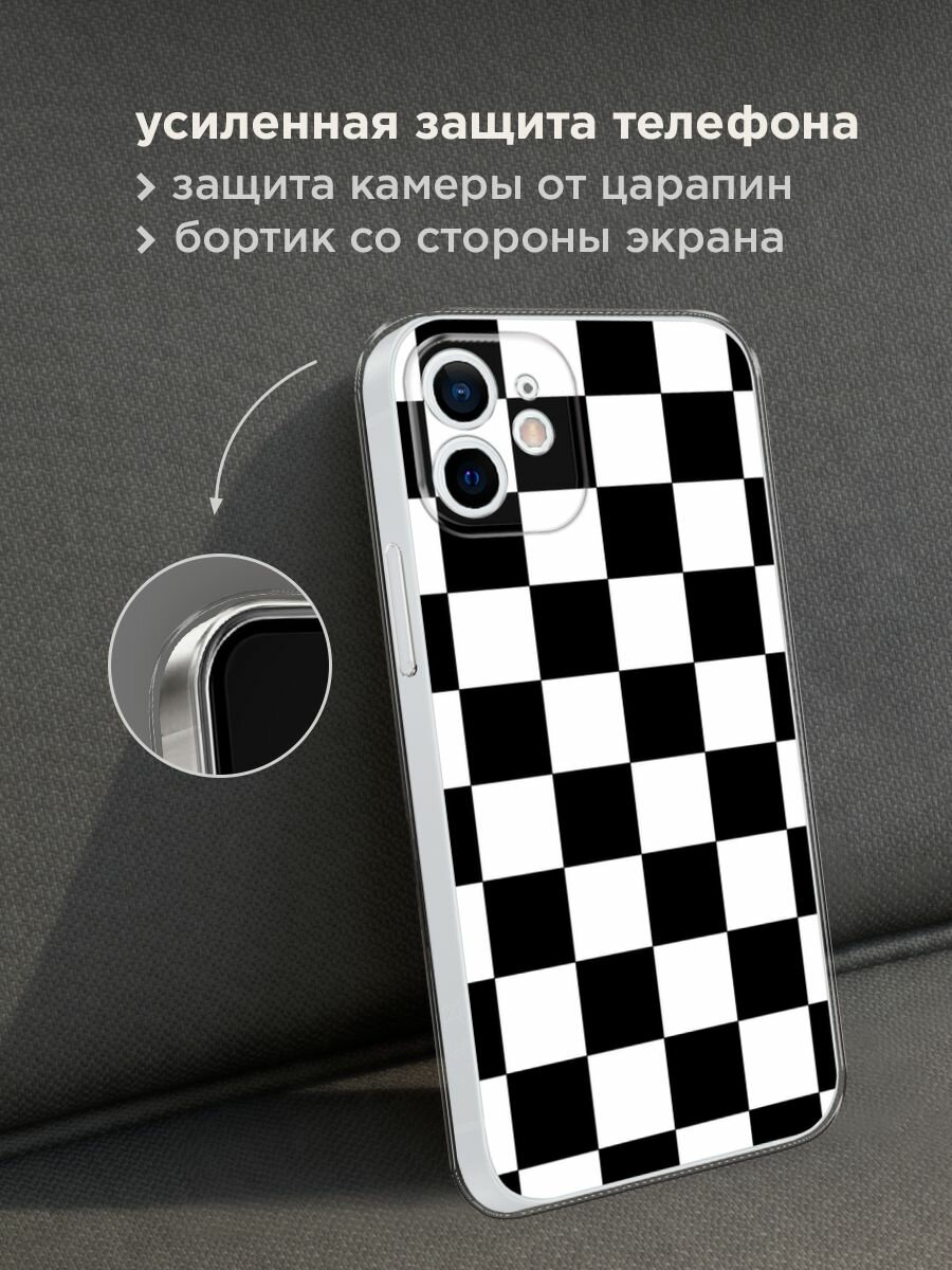 Чехол на Apple iPhone 12 mini / Айфон 12 Мини с принтом "Шахматная доска" — фото 1