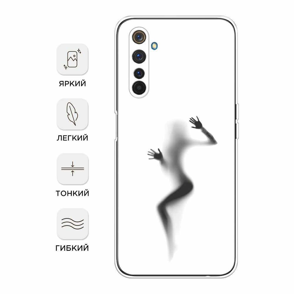 Чехол на Realme 6 Pro / Реалми 6 Про с принтом "Девушка в душе" — фото 1