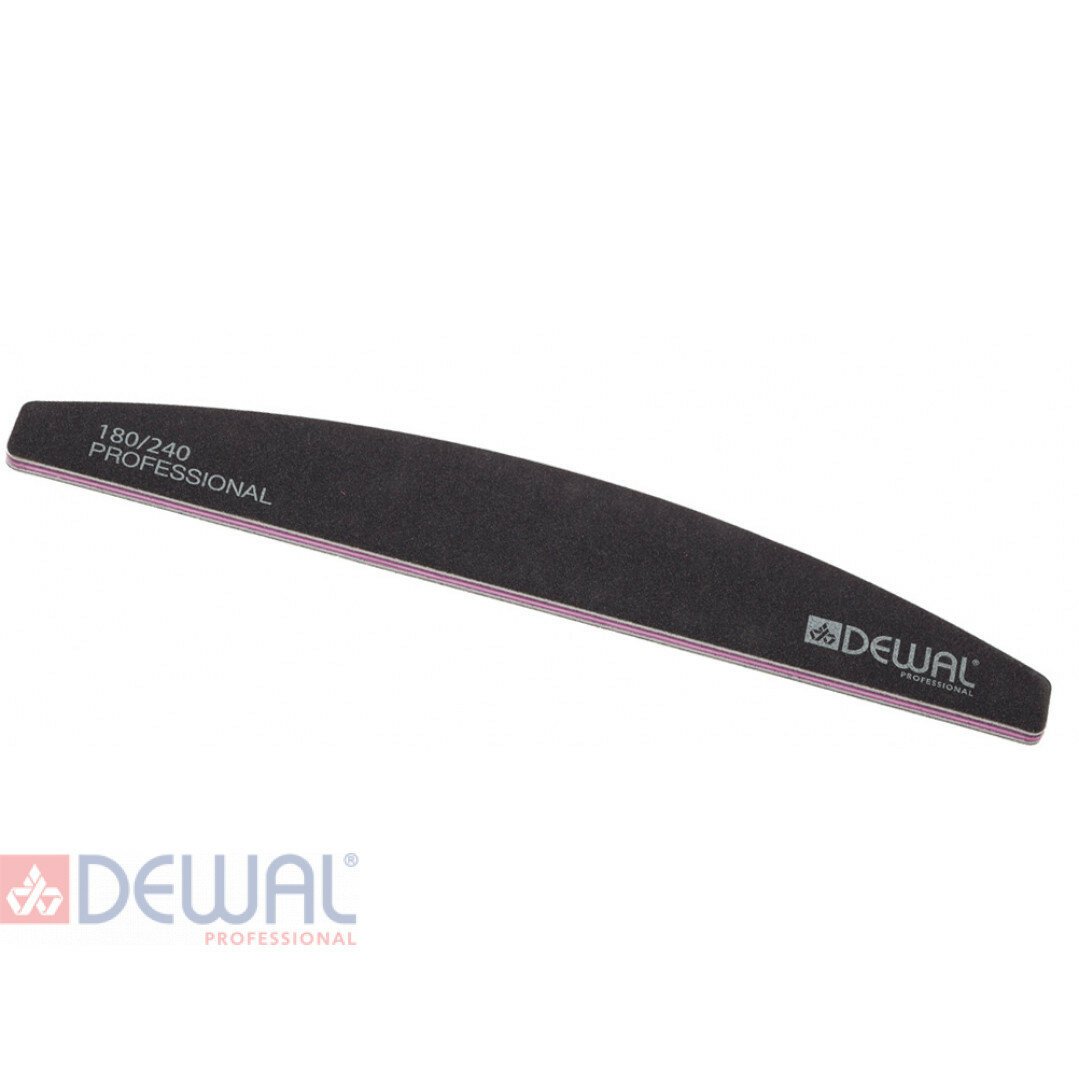 Пилка DEWAL Professional , для ногтей, форма полумесяц, длина 18см , 180*240 , 9100623K