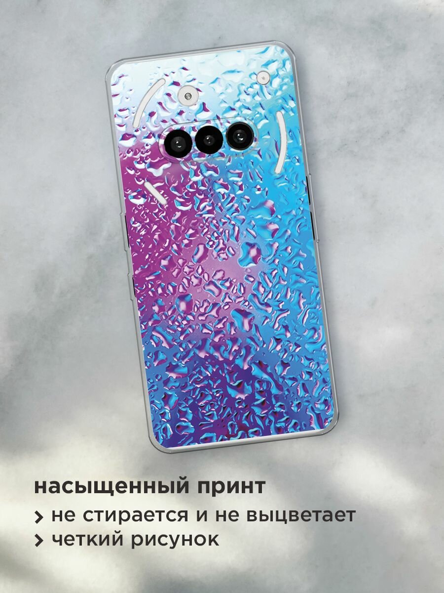 Чехол на Nothing Phone 3a / Нотинг Фон 3а с принтом "Капли на стекле" — фото 1