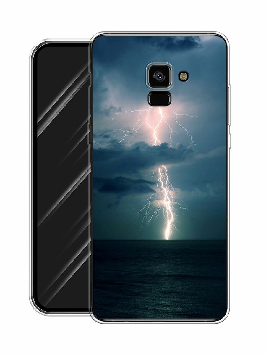 Чехол на Samsung Galaxy A8 + / Самсунг Галакси А8 Плюс 2018 с принтом "Молния 1" — фото 1