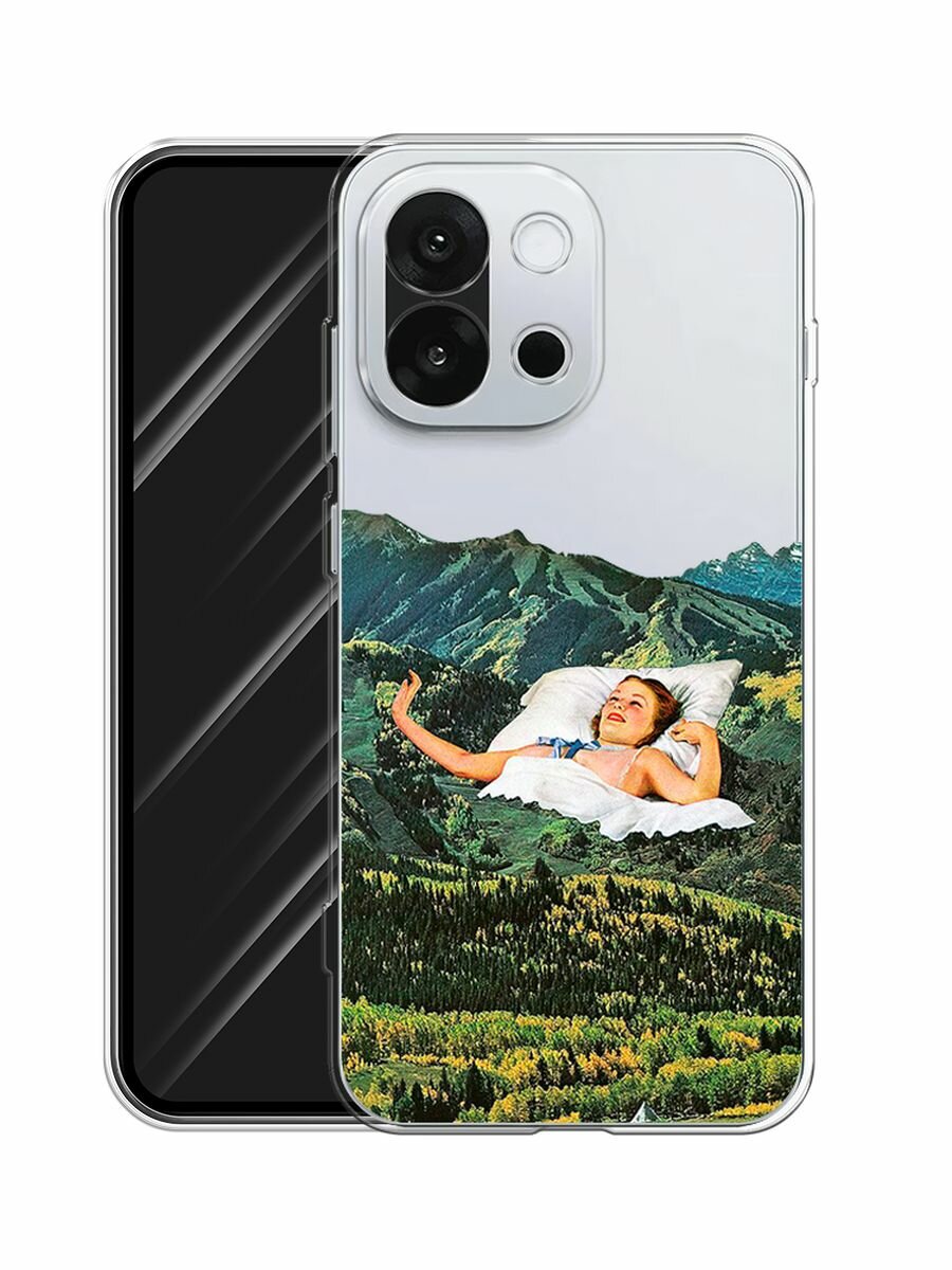 Чехол на OnePlus 13T / Ван Плас 13Т с принтом Good morning, my darling, прозрачный — фото 1