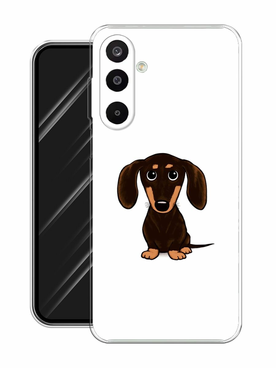 Чехол на Samsung Galaxy M16 / Самсунг Галакси М16 с принтом "Маленькая такса" — фото 1