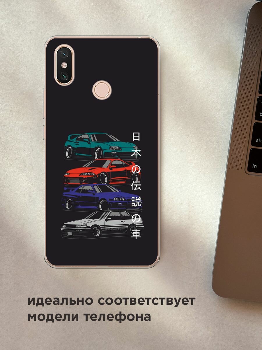 Чехол на Xiaomi Mi Max 3 / Сяоми Ми Макс 3 с принтом "JDM Legend cars" — фото 1