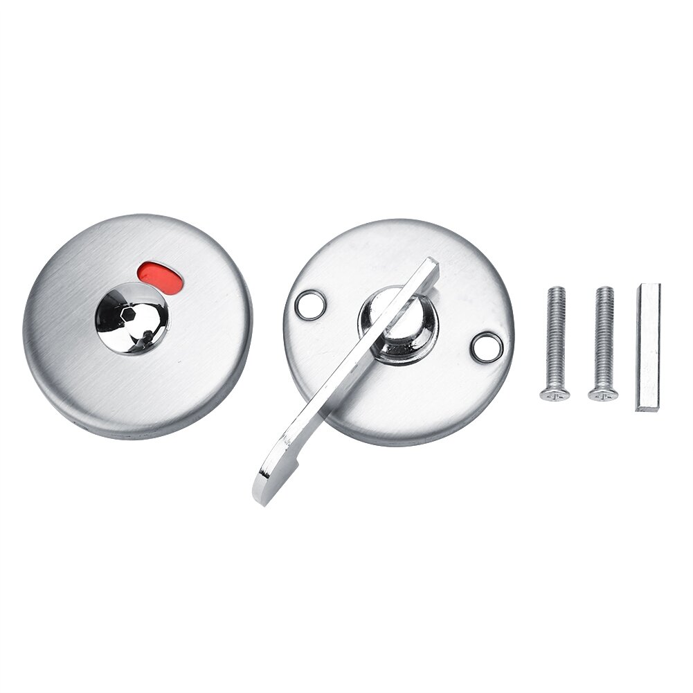 1 Set Door Lock Indicator, Privacy Lock, Stainless Steel Wear-Resistant for Public Toilets Bathroom