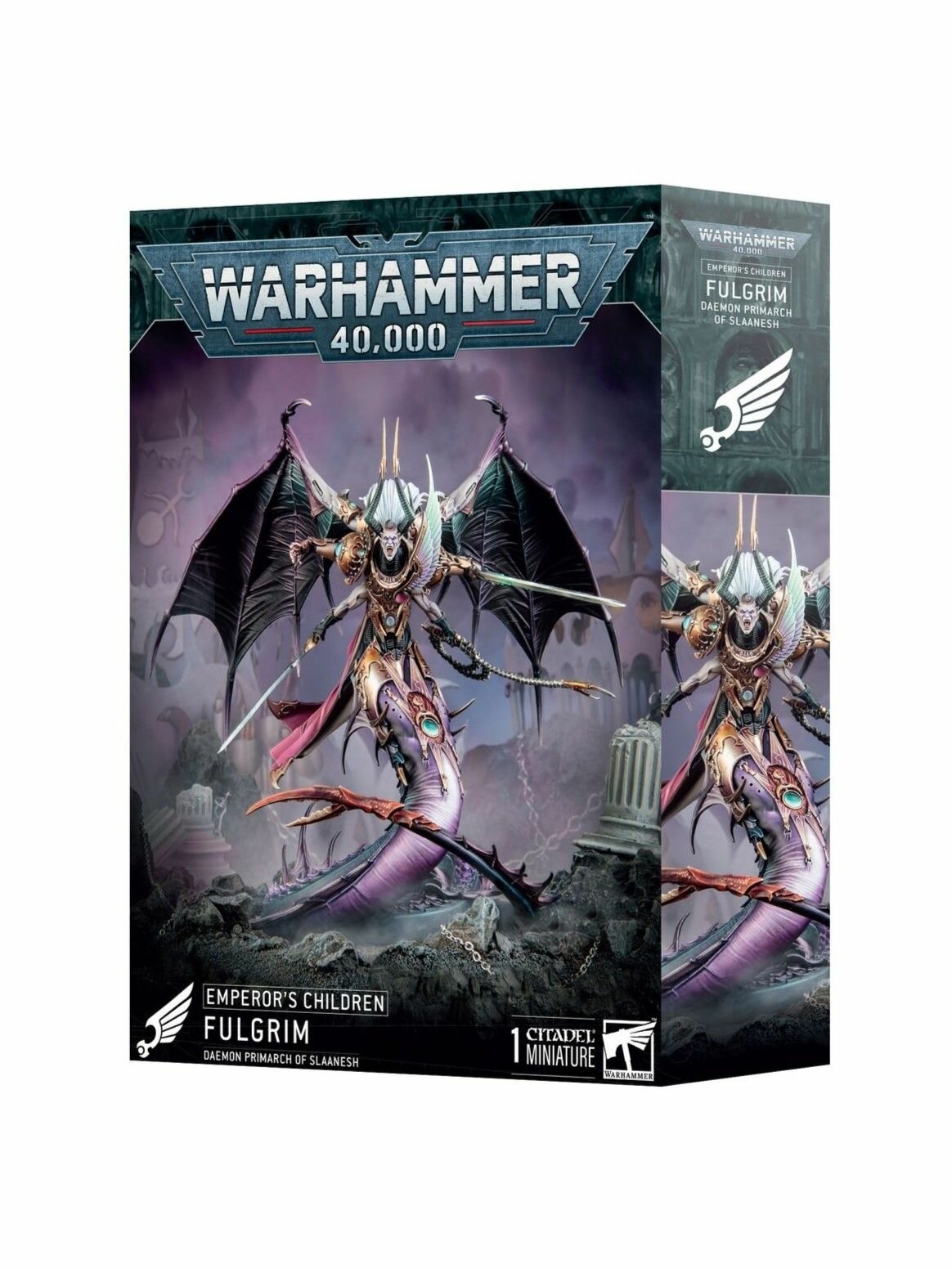 Миниатюры Warhammer 40000: Emperors Children Fulgrim, Daemon Primarch of Slaanesh, набор для сборки и покраски, официальный комплект Games Workshop
