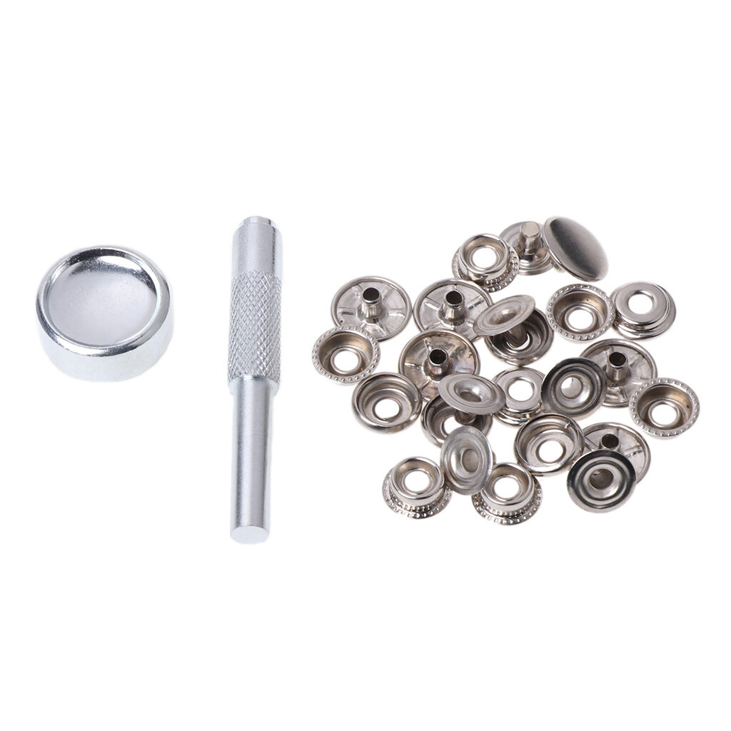 Металлическая Защелкивающаяся Застежка с 6 Крепежными Элементами Комплект Нажимных Шпилек Кнопка Набор Инструментов DIY Craft