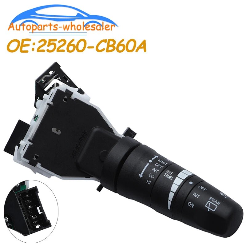 Комбинированный переключатель стеклоочистителя 25260-CB60A 25260CB60A 25260JM00A для Nissan Armada Rogue Versa X-Trail Rogue Select Quest