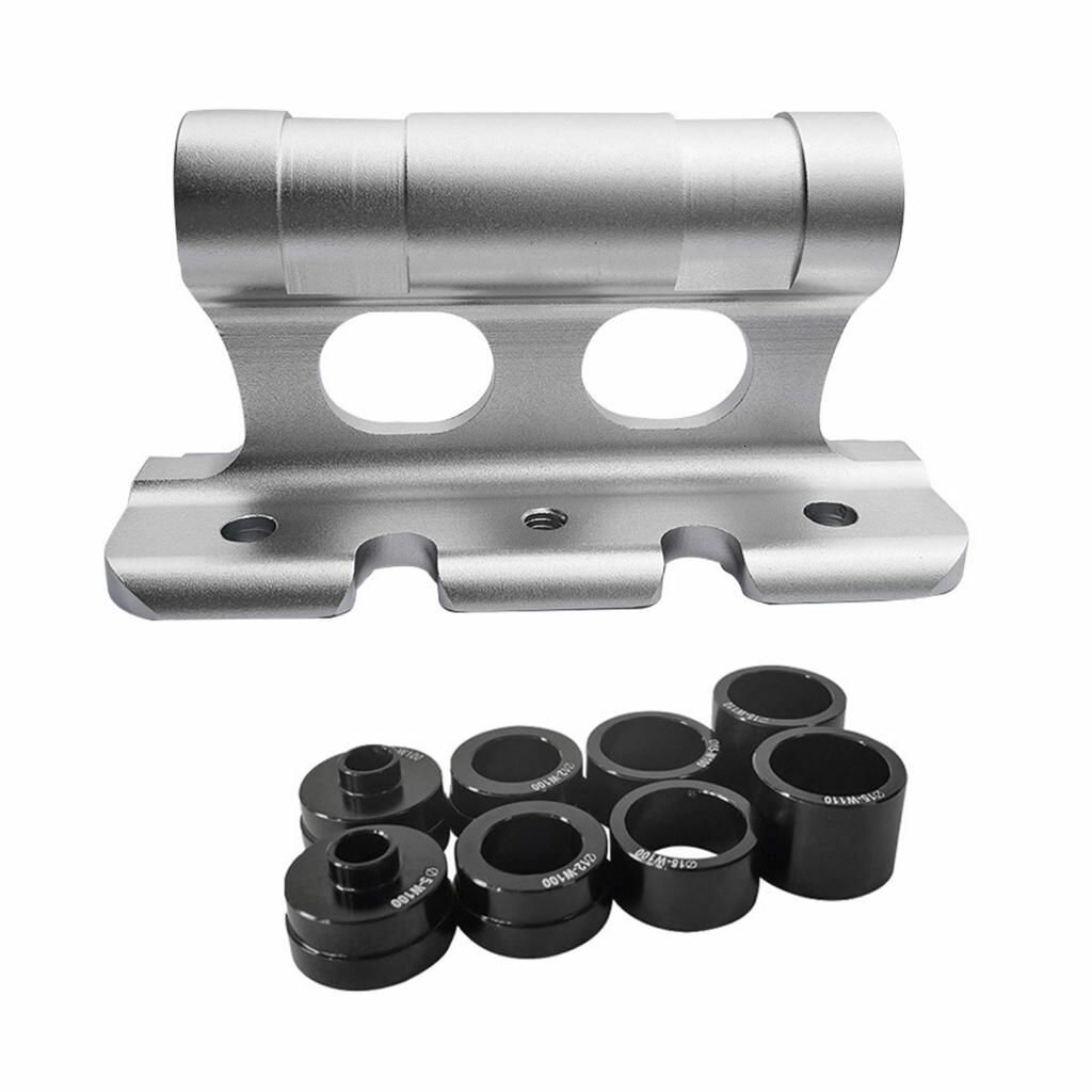 Быстросъемное крепление для вилки велосипеда с ремнем и адаптерами, серебро