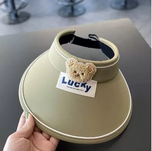 Детская солнцезащитная шапка, летняя солнцезащитная шапка, шляпа от солнца с медведем для мальчиков и девочек, детская солнцезащитная шапка, защита от ультрафиолета