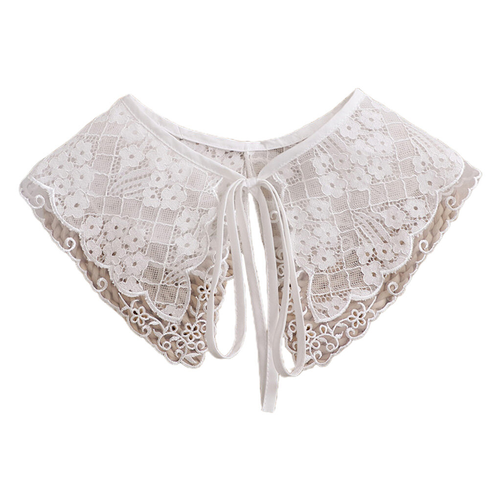 Сладкий Полиэстер Вышивка Цветок Кружевной Воротник Ткань Швейная Аппликация DIY Гипюровая Лента Отделка Выреза Свадебный Декор