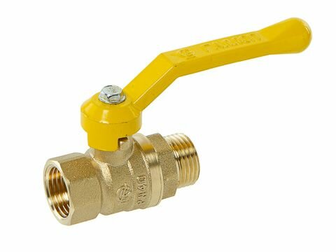 Кран газовый ду20 вн-нар (ручка-рычаг)