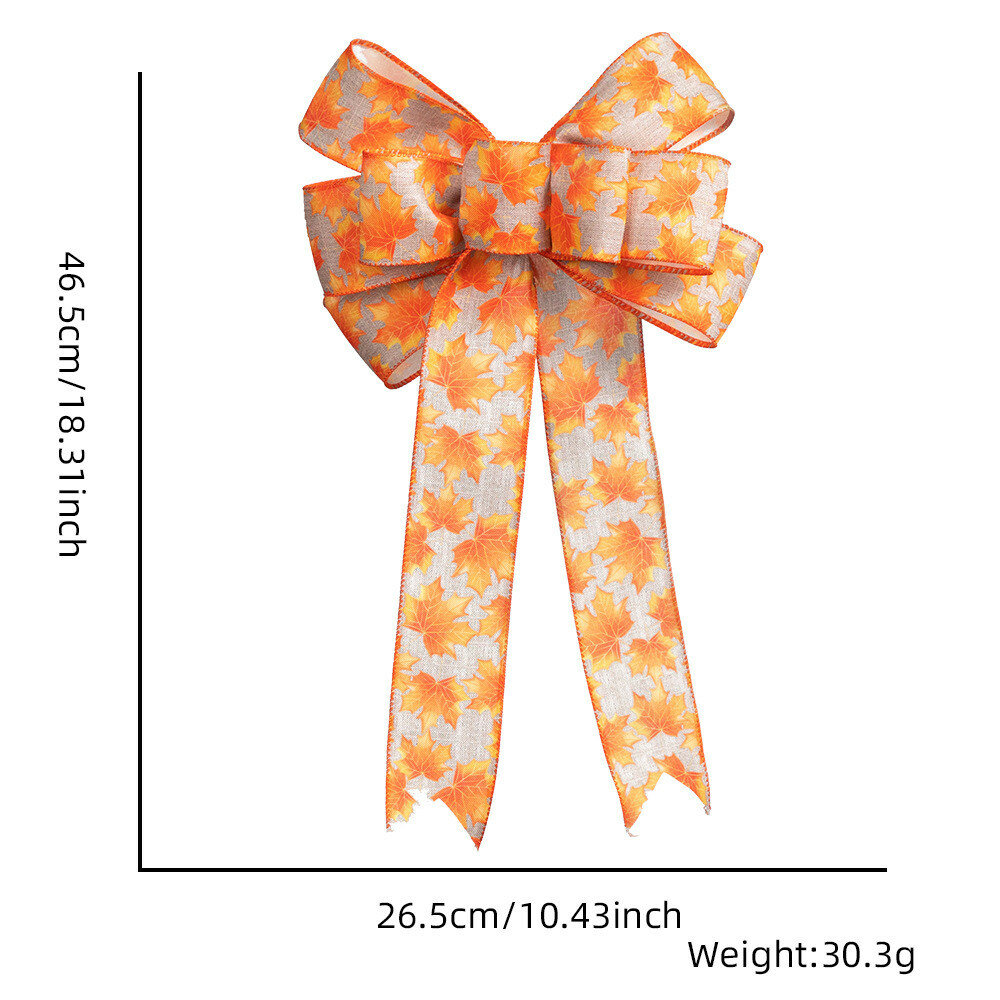 Декоративная осенняя лента с кленовым листом и тыквами для радостных праздников 9 шт