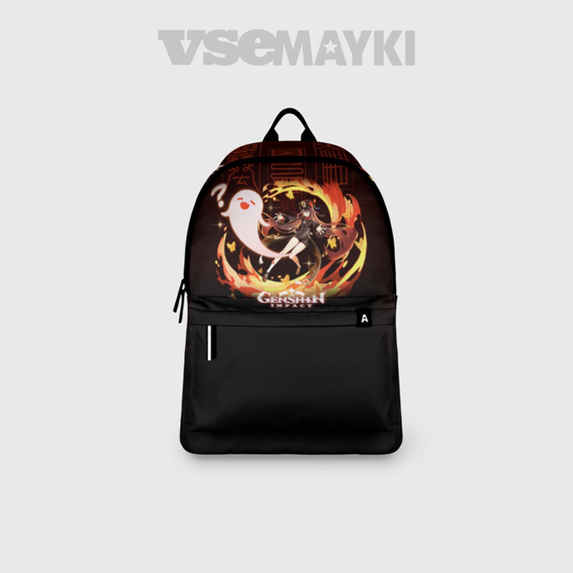 Рюкзак VseMayki с принтом Genshin Impact - Hu Tao, One size, белый