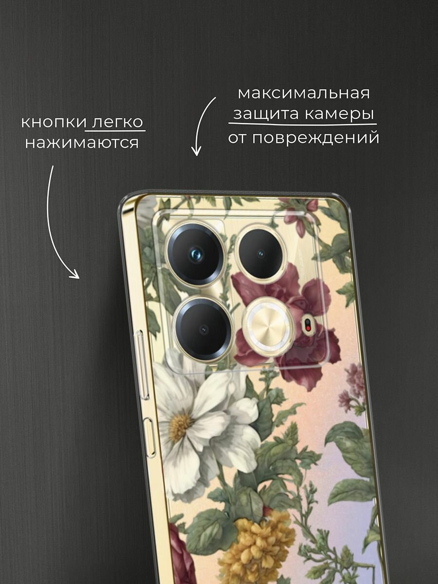 Чехол на Infinix Note 40 / Инфиникс Нот 40 с принтом Акварельные цветы 2 — фото 1