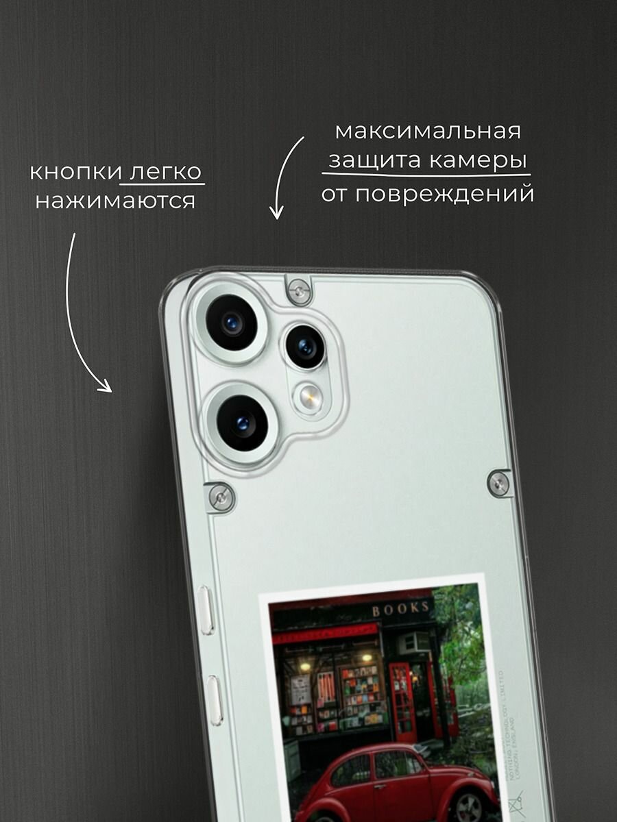 Чехол на CMF Phone 2 Pro / CMF Фон 2 Про с принтом Осенний палароид красный — фото 1