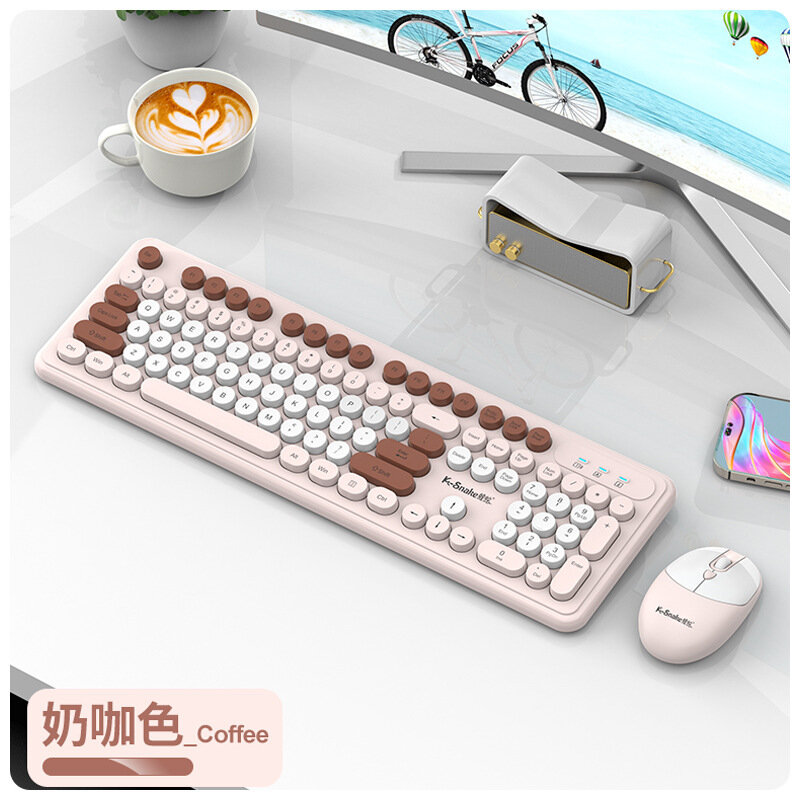 Набор проводных клавиатуры и мыши, персональный компьютер и ноутбук, пластик