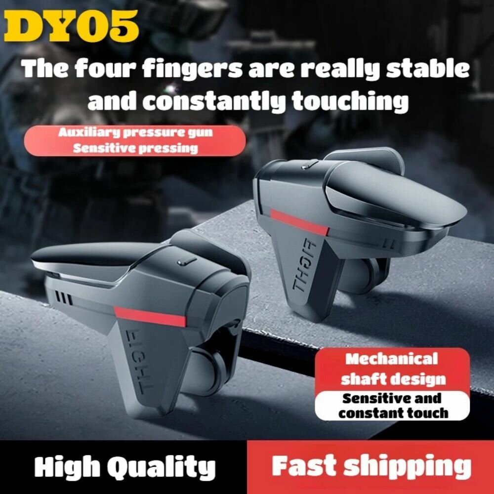 DY05 Мобильный телефон Курица Поедание Артефакт L1 R1 ABS сплав Физические игровые триггеры Геймпад Контроллер для iPhone Android Универсальный