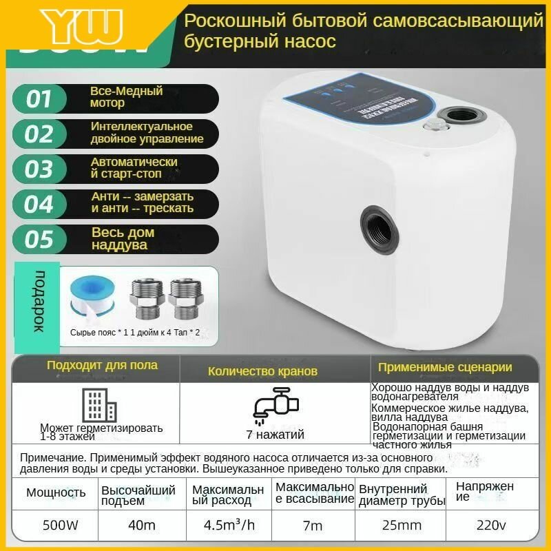 Насосная станция,500Вт,100л/мин,40м