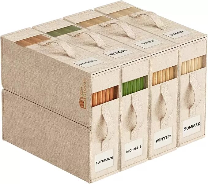 Chuxinmi - Органайзер для хранения постельного белья, одеял, одежды, пылезащитный контейнер для одеял и пледов, коробка