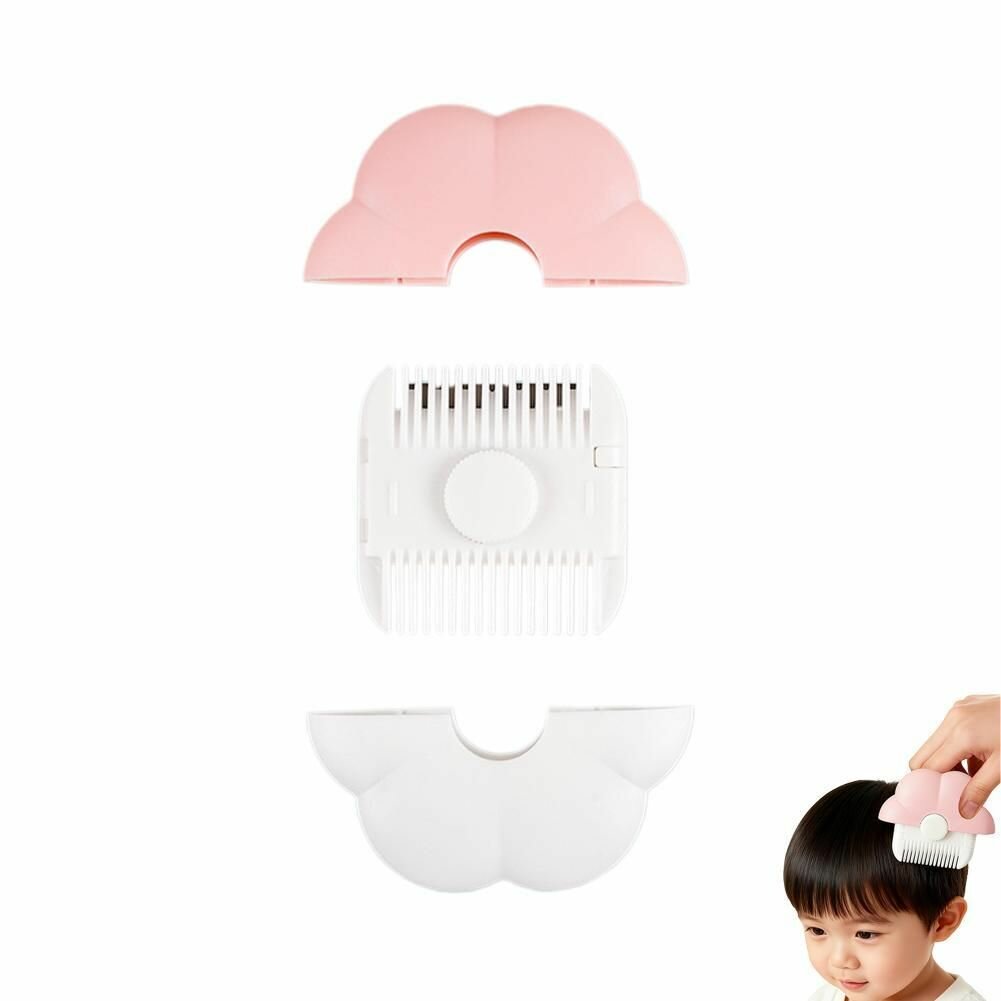 Портативная расческа-триммер 2-в-1 для детей и девочек, безопасная, для стрижки челки и кончиков волос