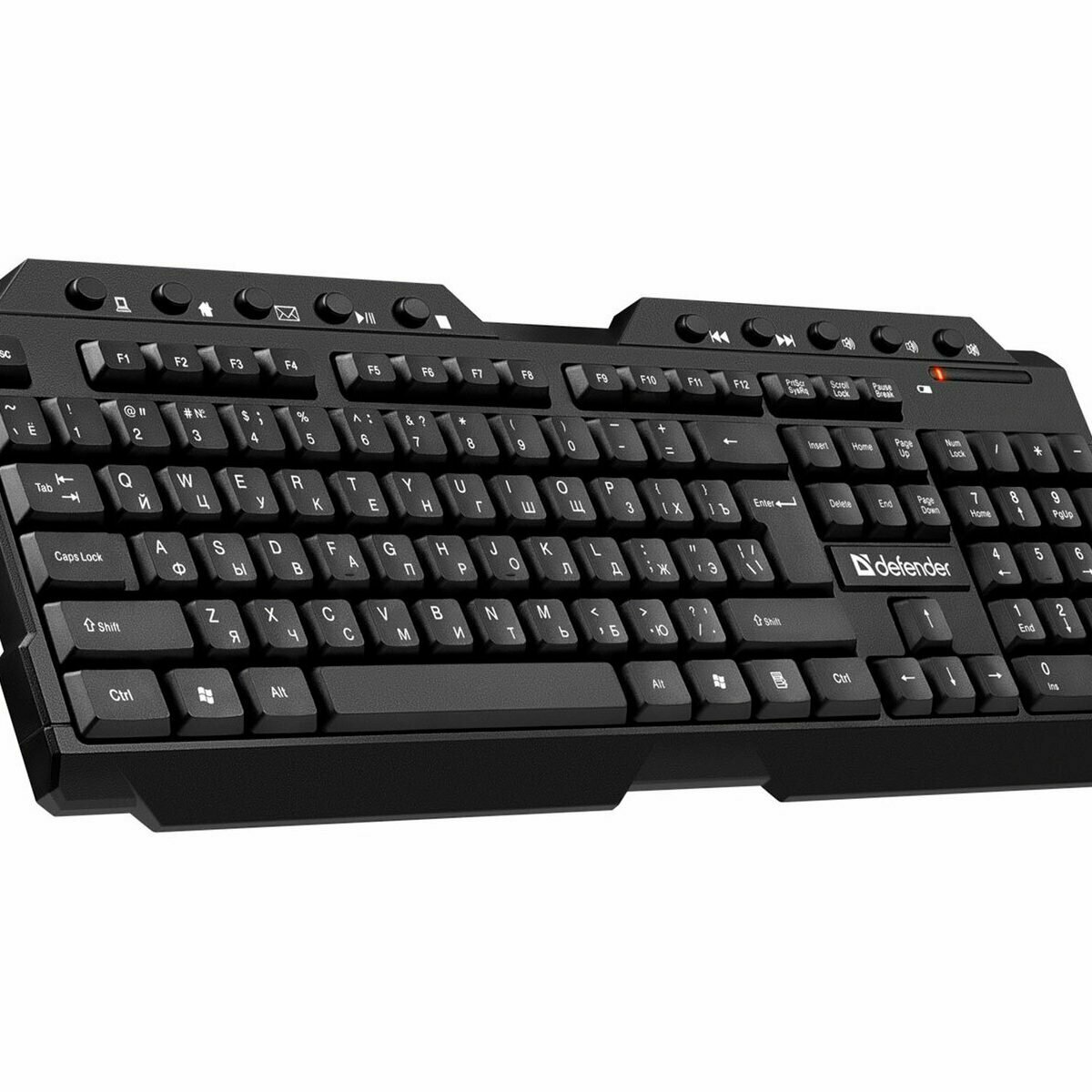 Клавиатура беспроводная Defender Element HB-195 RU, USB, 114 клавиш, черная (45195)