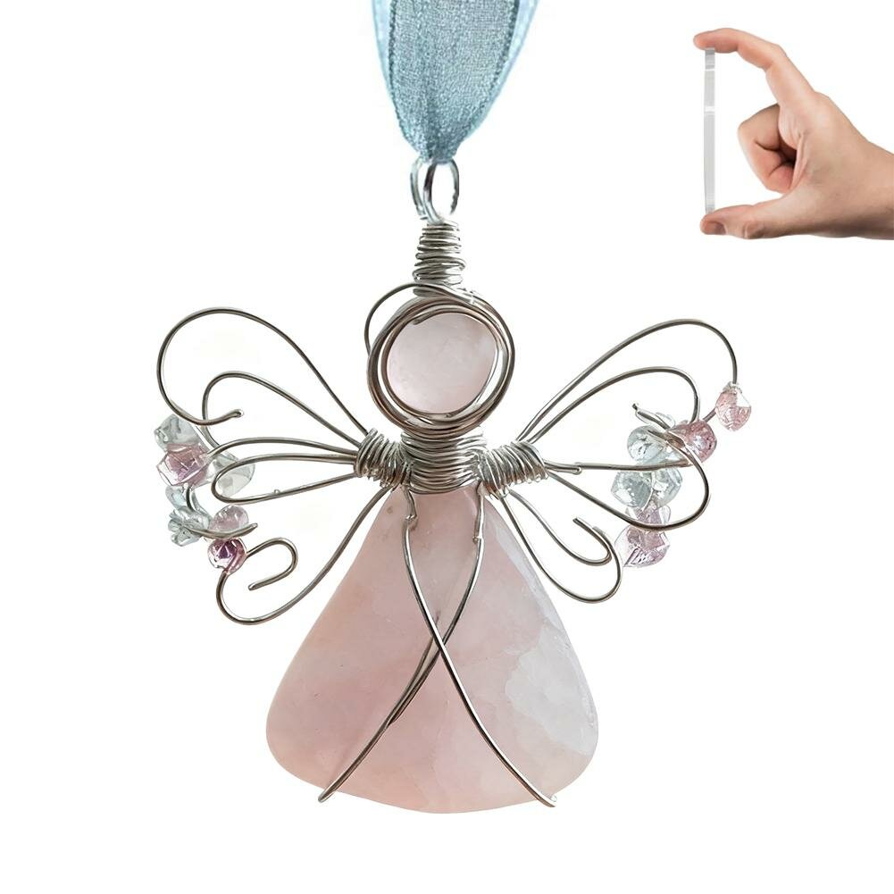 2D подвеска в виде ангела из морского стекла ручной работы, украшение для елки из морского стекла, акриловое украшение