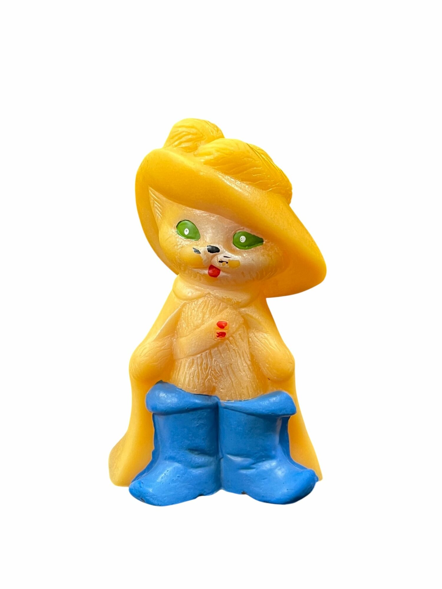 Советская резиновая игрушка кот в сапогах, клеймо ценник, сделано в СССР.