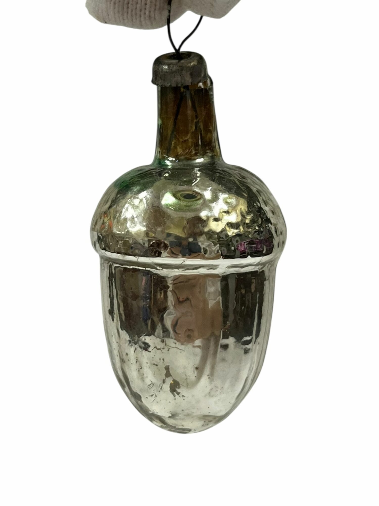 Советская винтажная елочная игрушка, Желудь, сделано в СССР