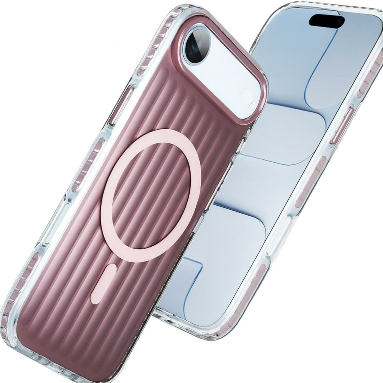 Чехол накладка для iPhone 17 Air Gurdini Ocean Case Metalic розовый