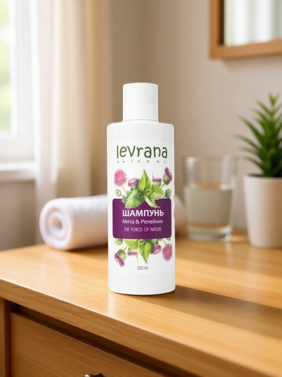 Levrana, Шампунь Мята & репейник, укрепляющий, 250мл