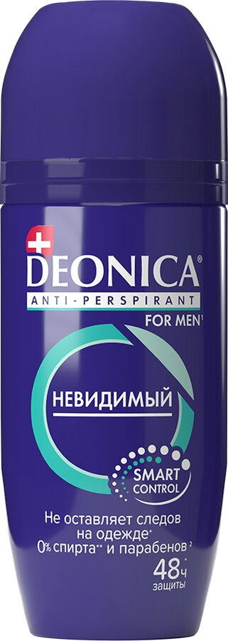 Антиперспирант роликовый мужской DEONICA For men невидимый, 50мл