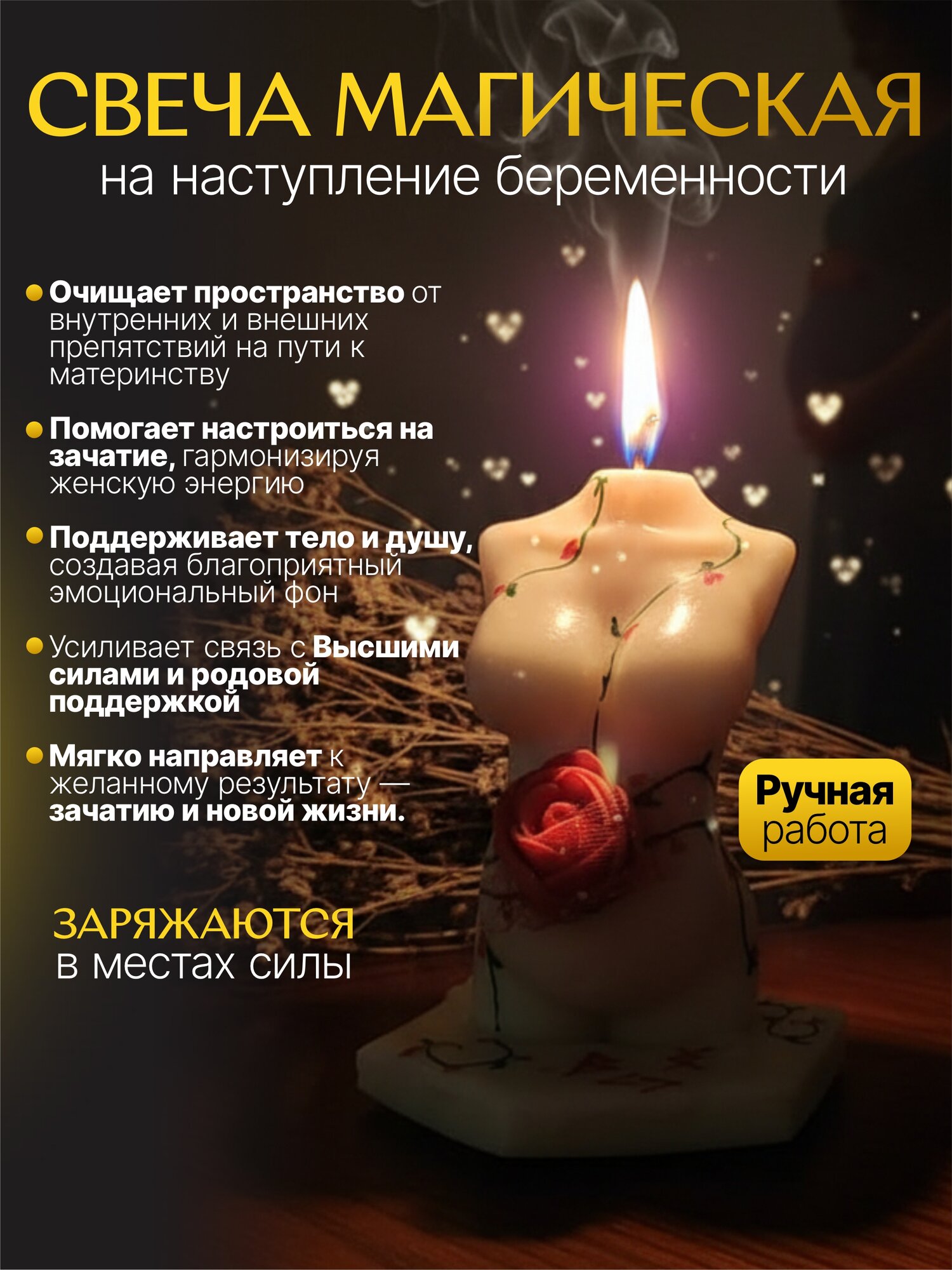 Магическая свеча "На наступление беременности" для тех кто готовится стать мамой