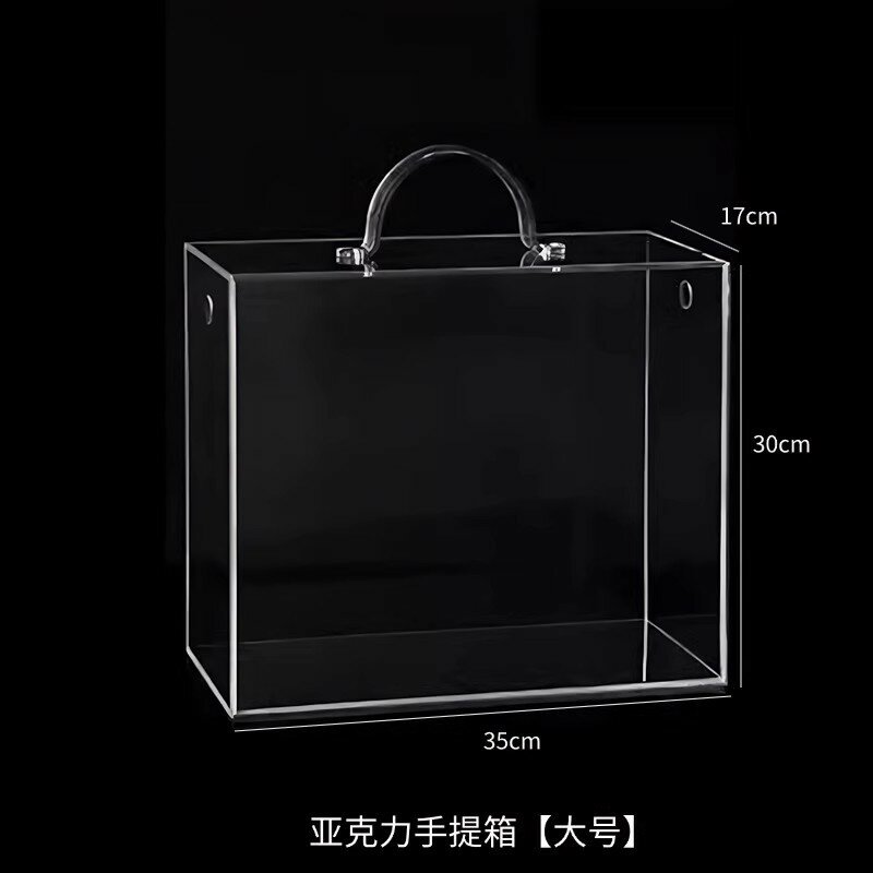 Акриловая ручная коробка для цветочных композиций, свежий букет цветов, упаковочная коробка для цветов, DIY материал, водонепроницаемая, прозрачная, легкая роскошная подарочная коробка