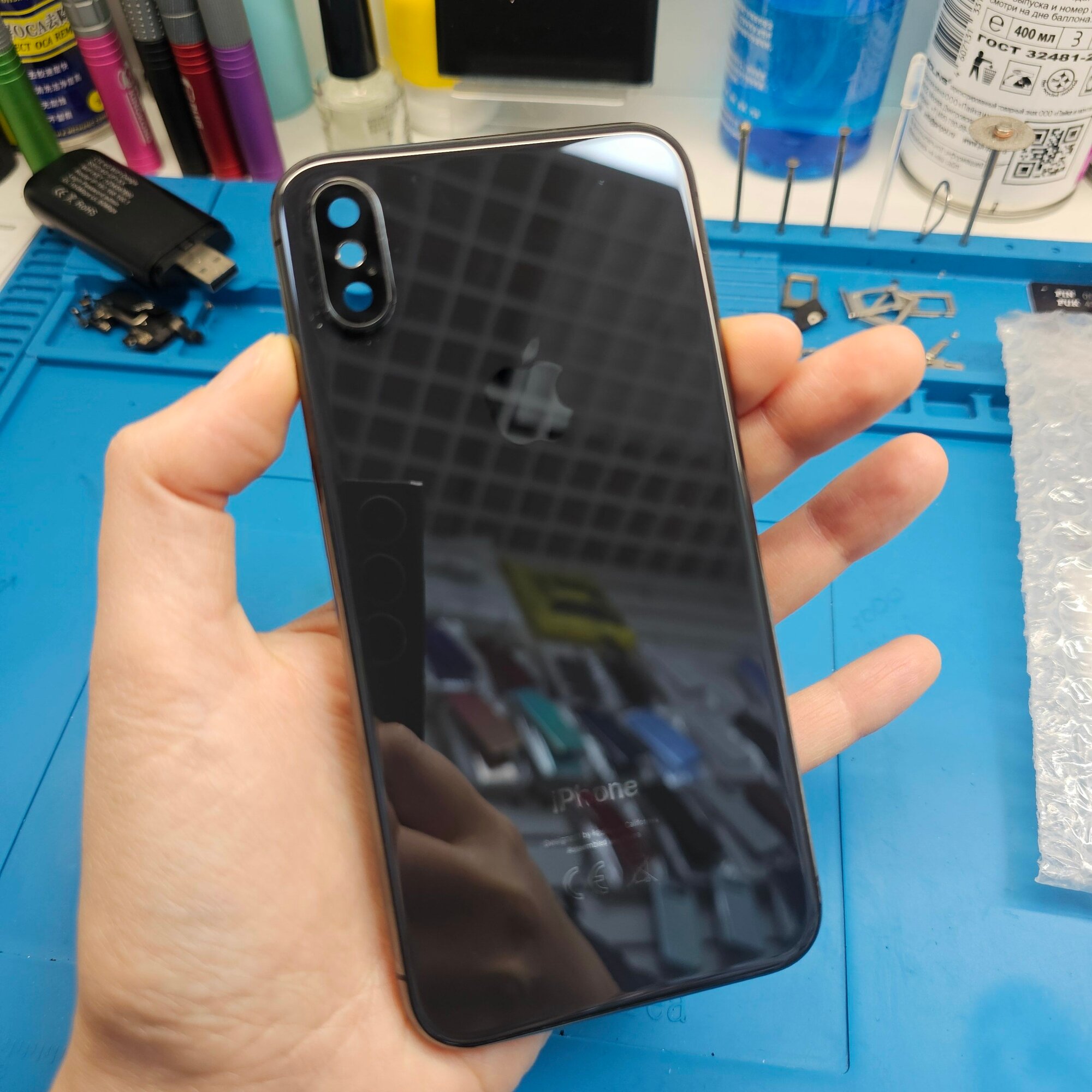 Корпус в сборе для iPhone X , черный ( снятый, без шлейфов )