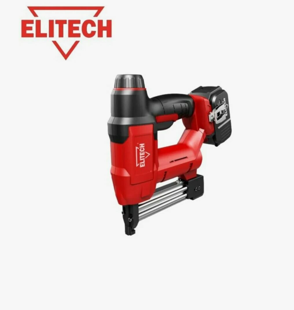 Пистолет скобозабивной (степлер) аккумуляторный ELITECH ПГА 2032Л ( E2210.002.01) (1х2Ач, Li-ion, 20В, скоба 5.7/15-22мм, гвозди-1.25/15-32мм, 20 уд/мин, 2.4кг, коробка)
