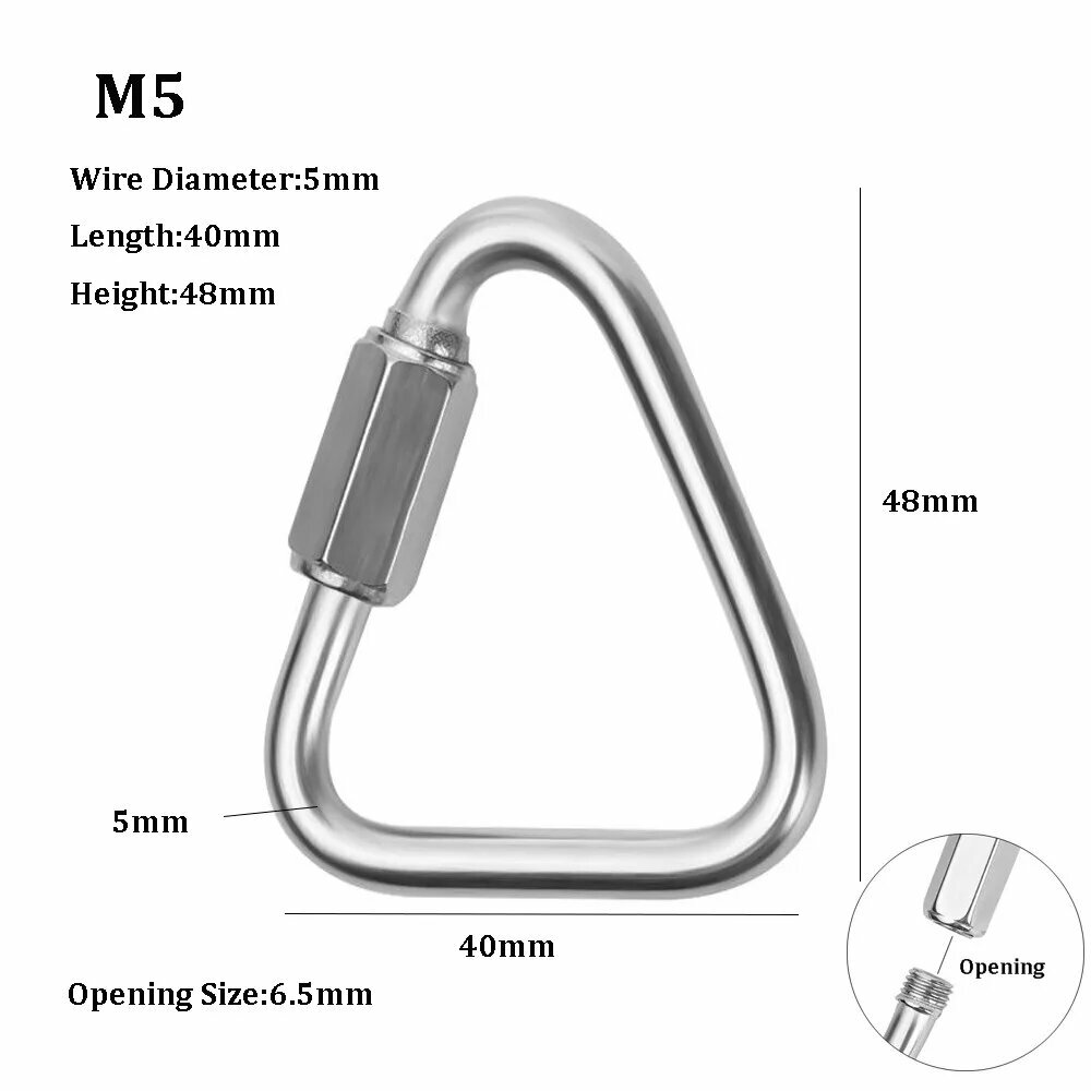Треугольные кольца M3.5-M10, белый, M5